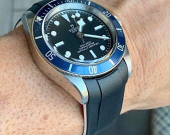 22mm Vulcanized Rubber Strap for Tudor Black Bay Watches | Etsy