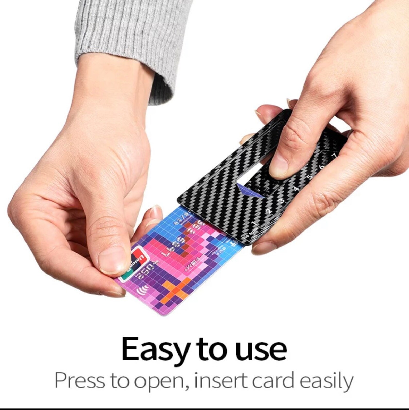 Black Modern Carbon Fiber Minimalistic Front Pocket Wallet - Etsy