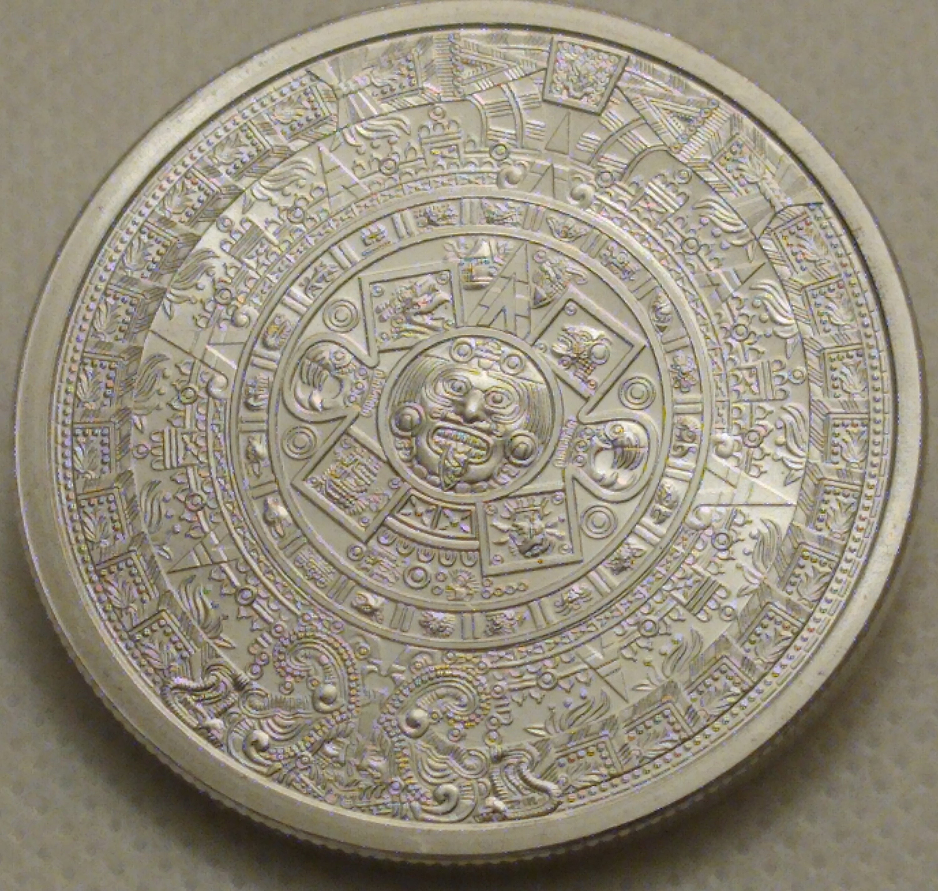 Aztec Calendar, Emperor Cuauhtemoc 1 Troy Oz .999 Fine Silver Round. - Etsy