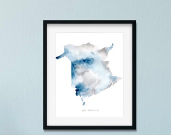 New Brunswick Map | Etsy