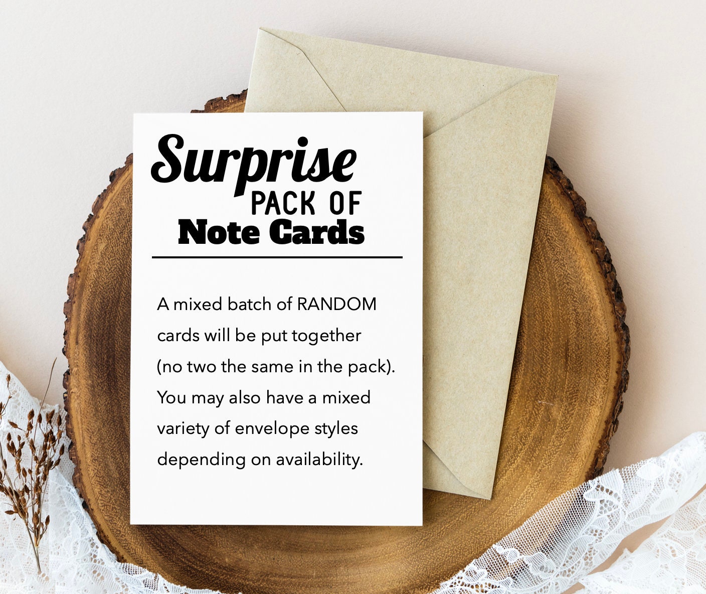 SURPRISE Note Cards Pack mixed note card pack Watercolor | Etsy