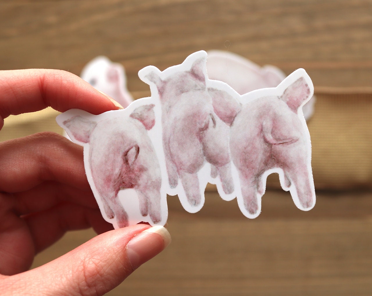 3 Vinyl Piglet Stickers Handmade Piglet Sticker Pack Craft - Etsy