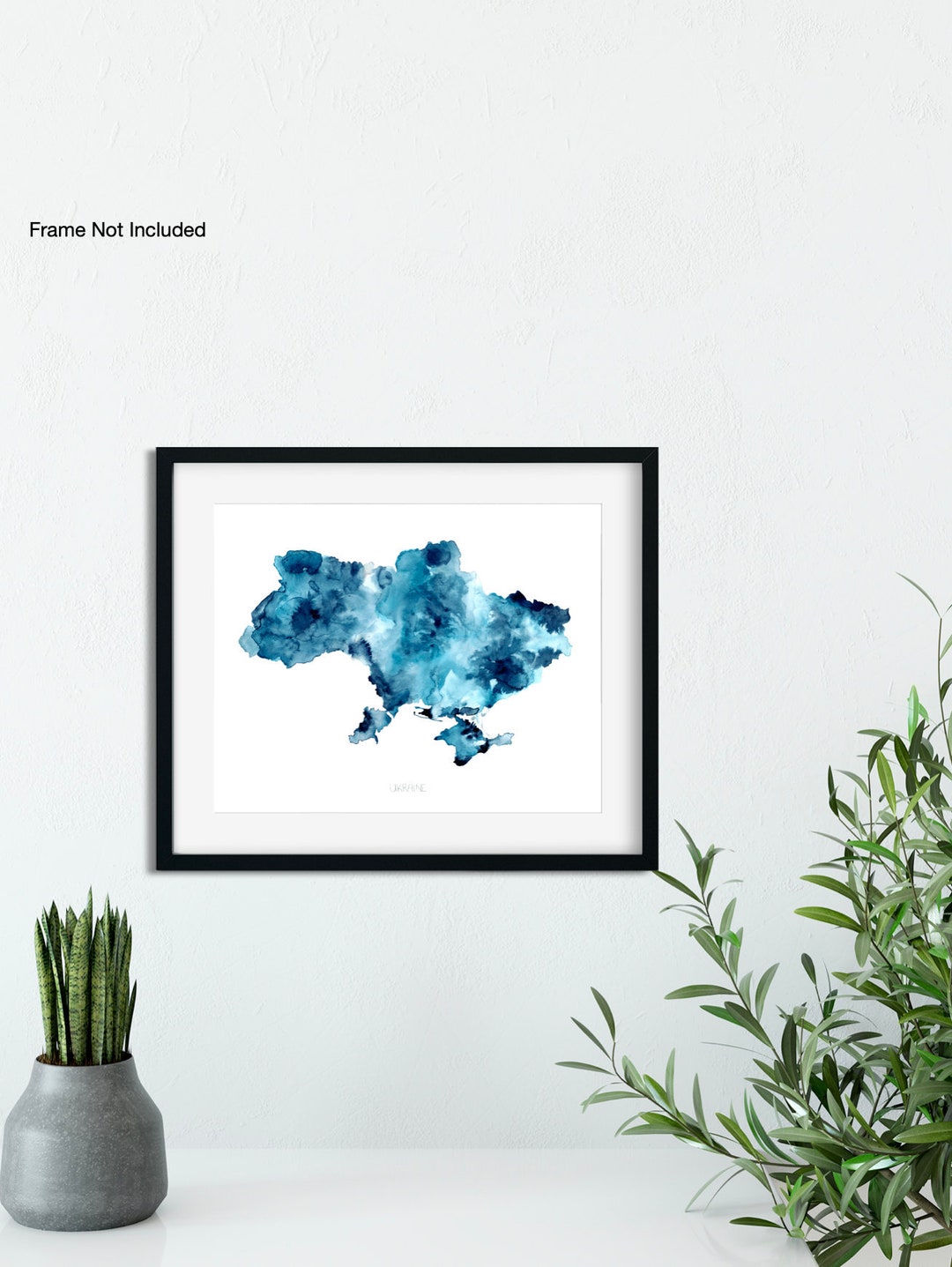 Watercolor Ukraine Map, Global Watercolour Maps, Geographical Art, Art ...