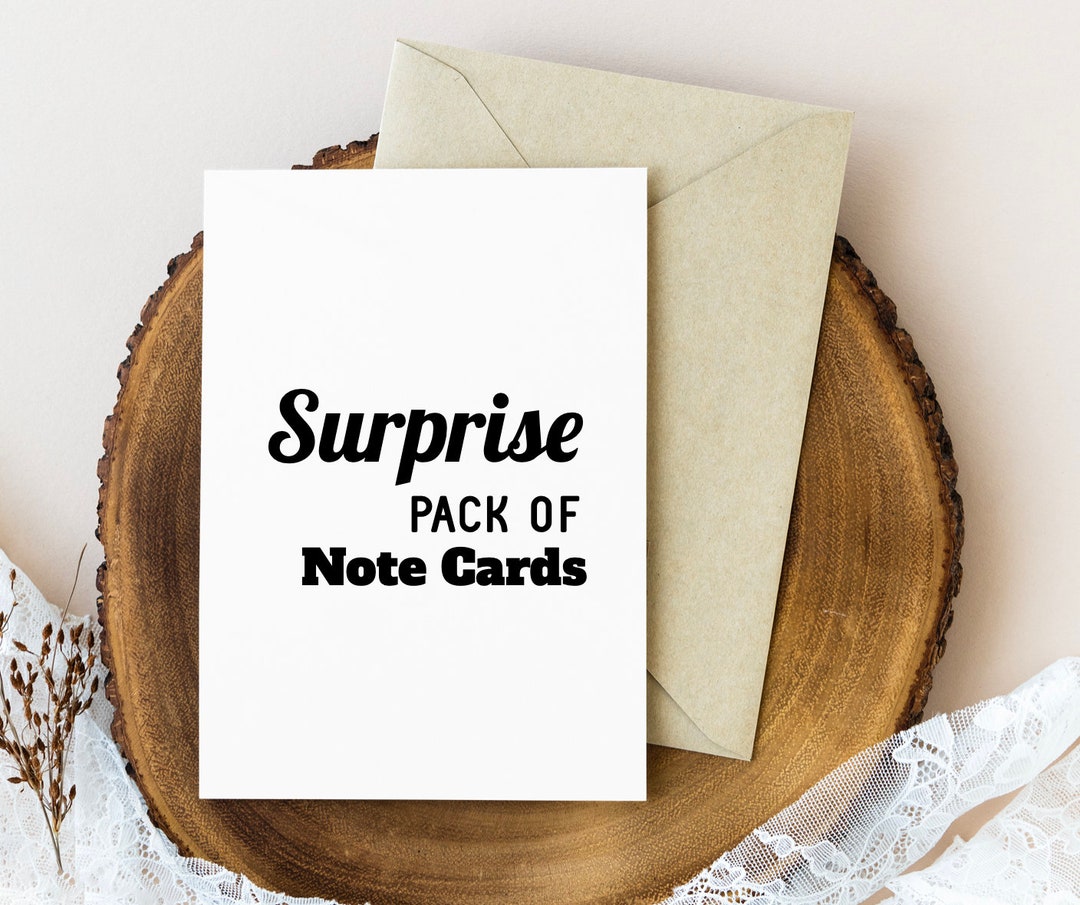 SURPRISE Note Cards Pack, Mixed Note Card Pack, Watercolor Greeting ...