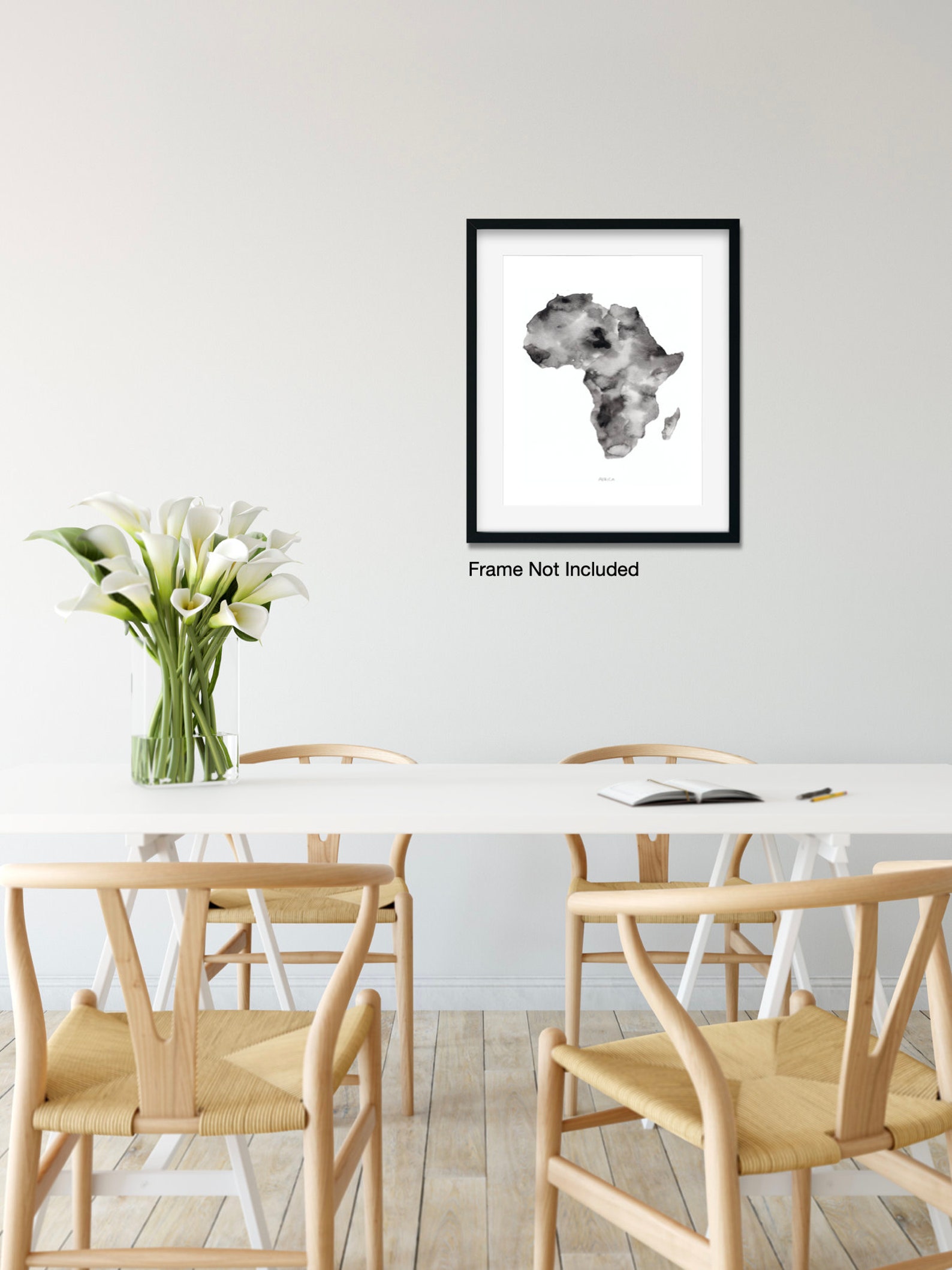 Map of Africa Geographical Art Watercolor Map of Africa | Etsy