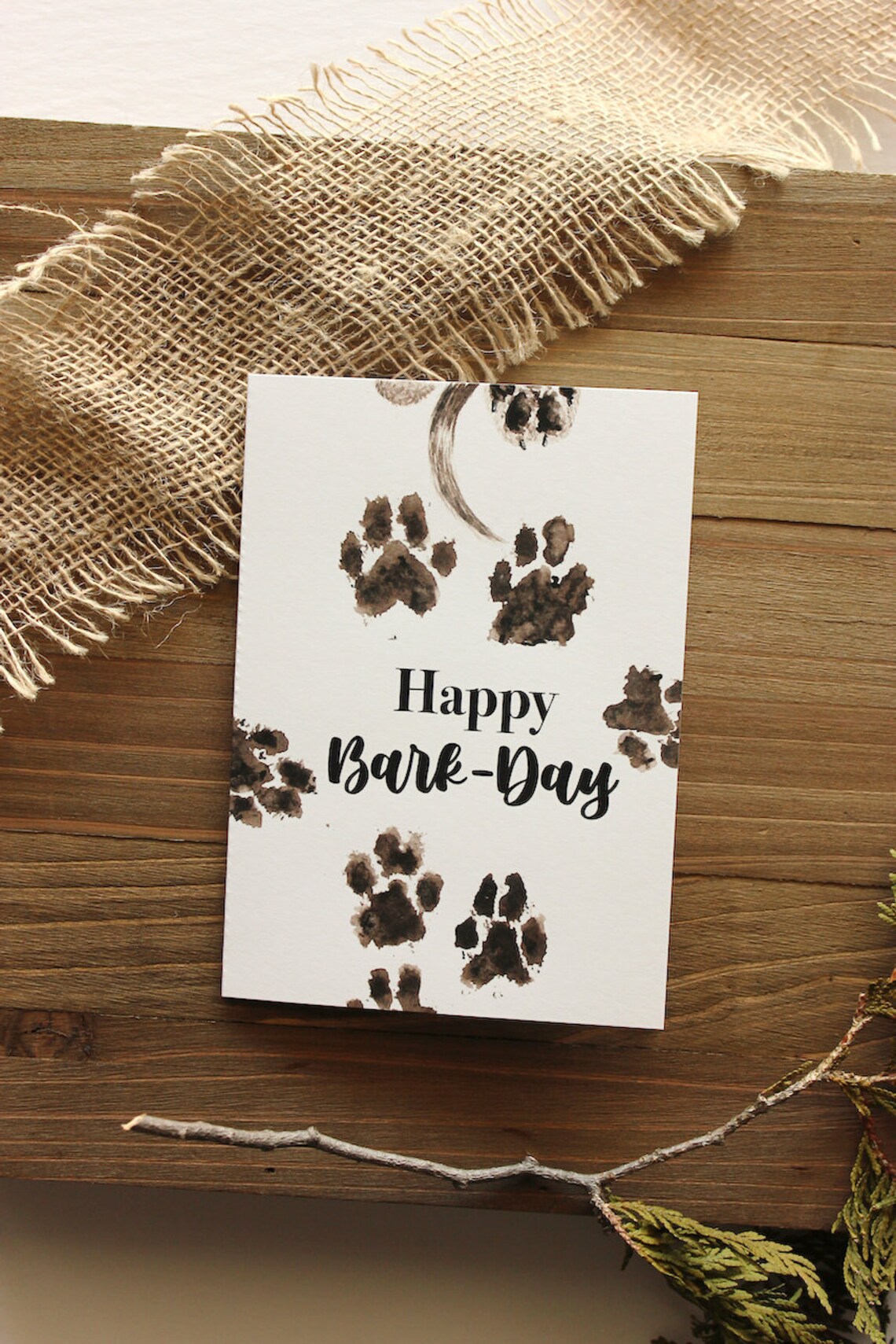 Birthday Card, Happy Bark Day, Fur-kid Cards, Birthday Card for Dog ...