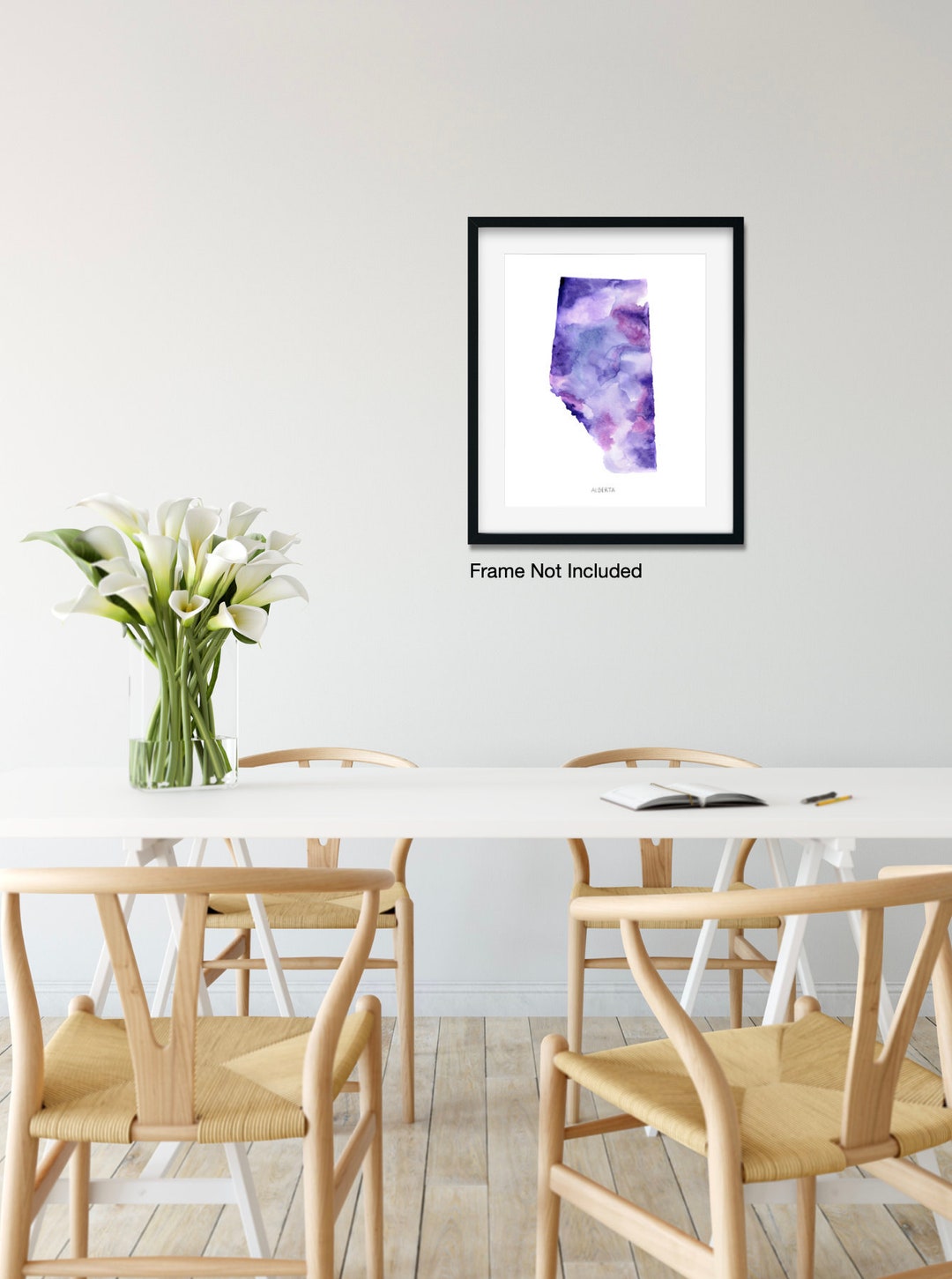 Watercolor Alberta Map, Watercolor Map of Canadian Provences ...