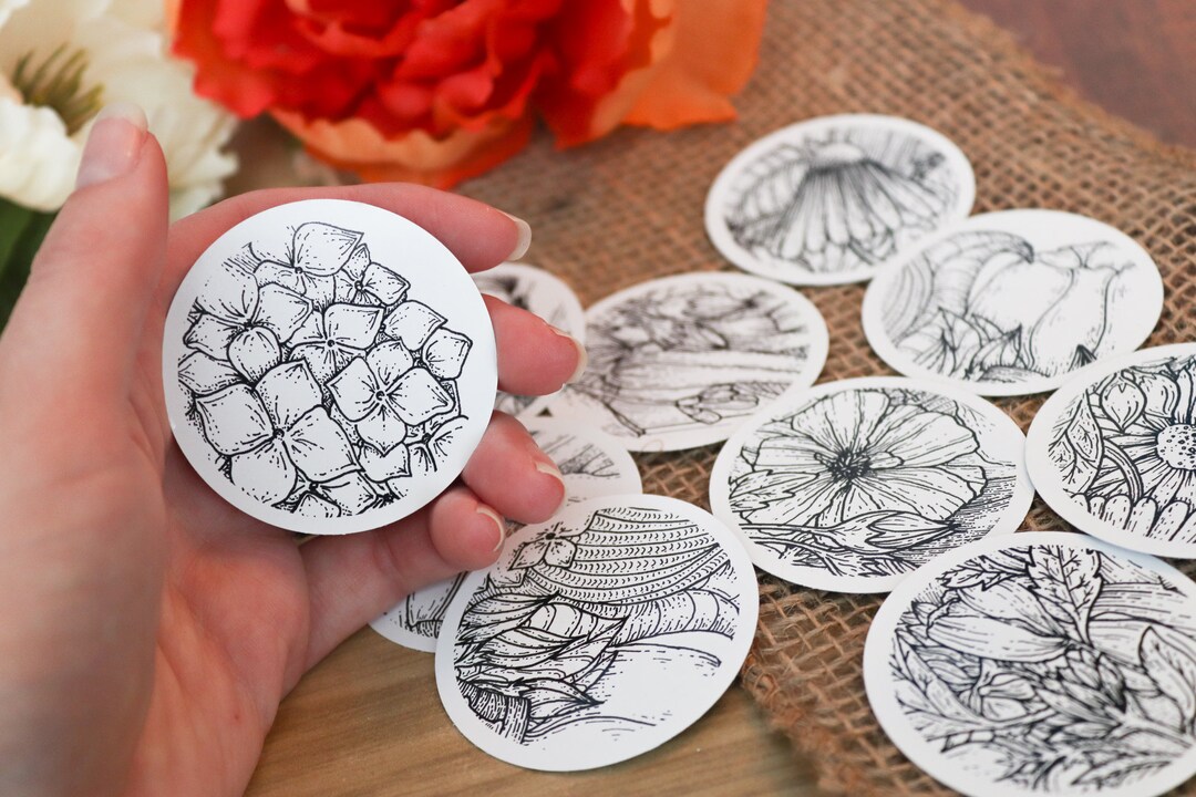 Glossy Coloring "marker" Stickers, Colouring Stickers, Stickers for ...