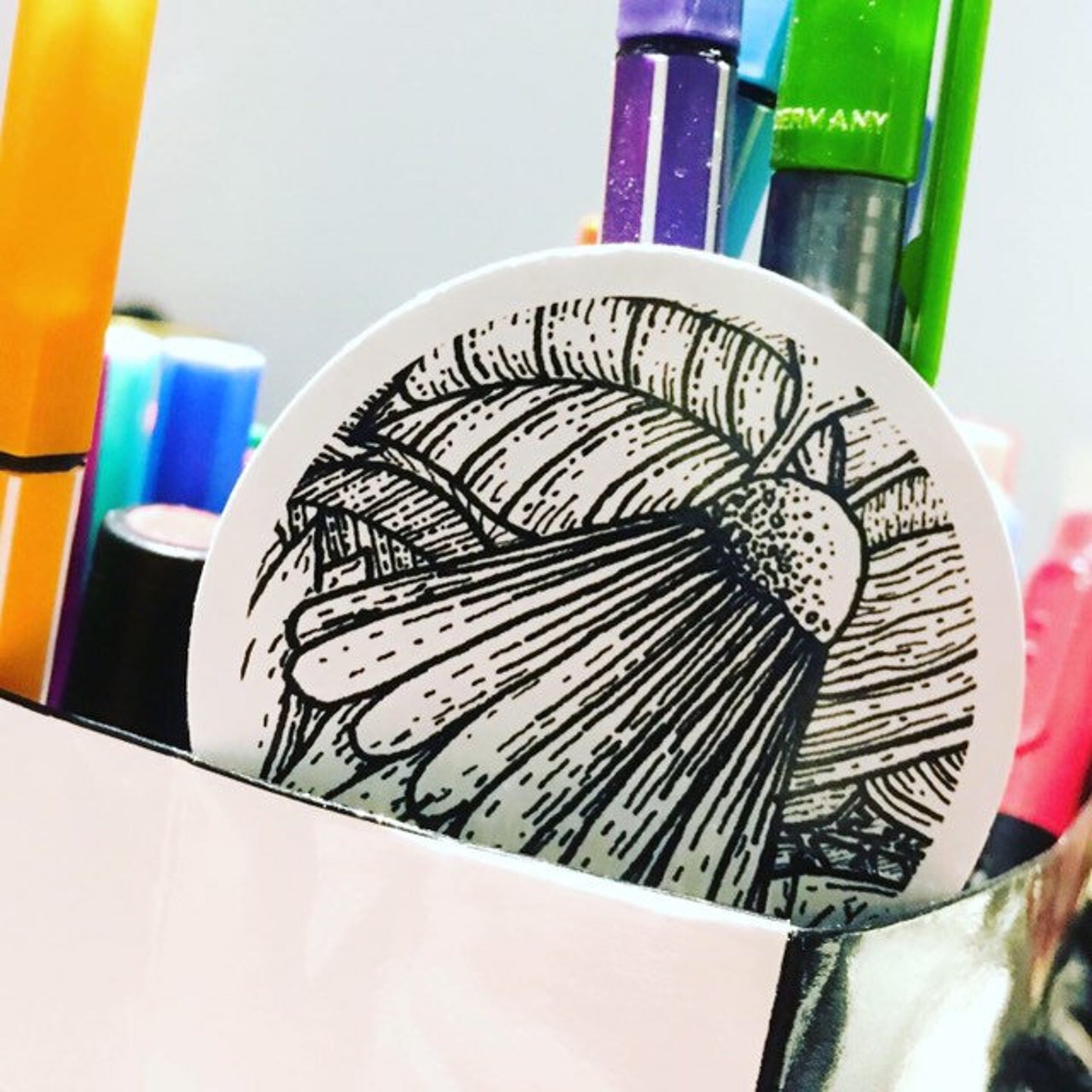 Glossy Coloring marker Stickers Colouring - Etsy