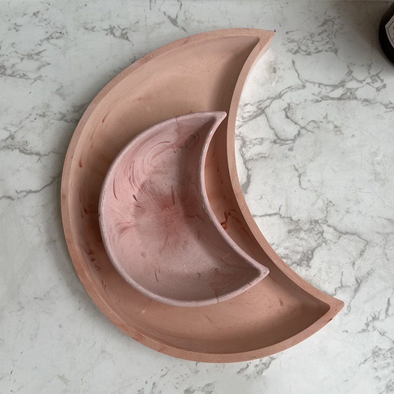 Moon Tray Silicone Mold-crescent Storage Tray Resin Mold-jewelry ...
