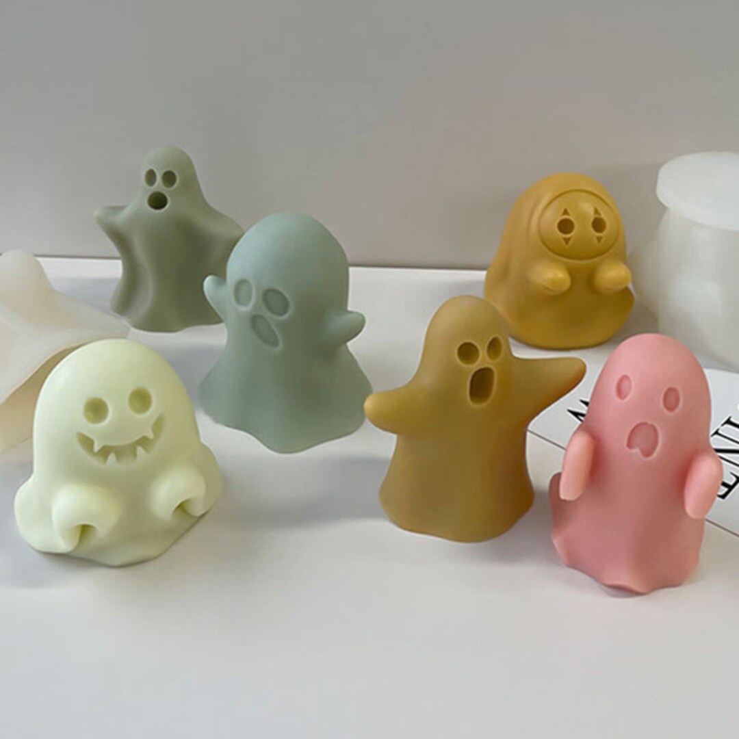 Cute Ghost Silicone Mold-cartoon Ghost Candle Mold-halloween Ghost ...