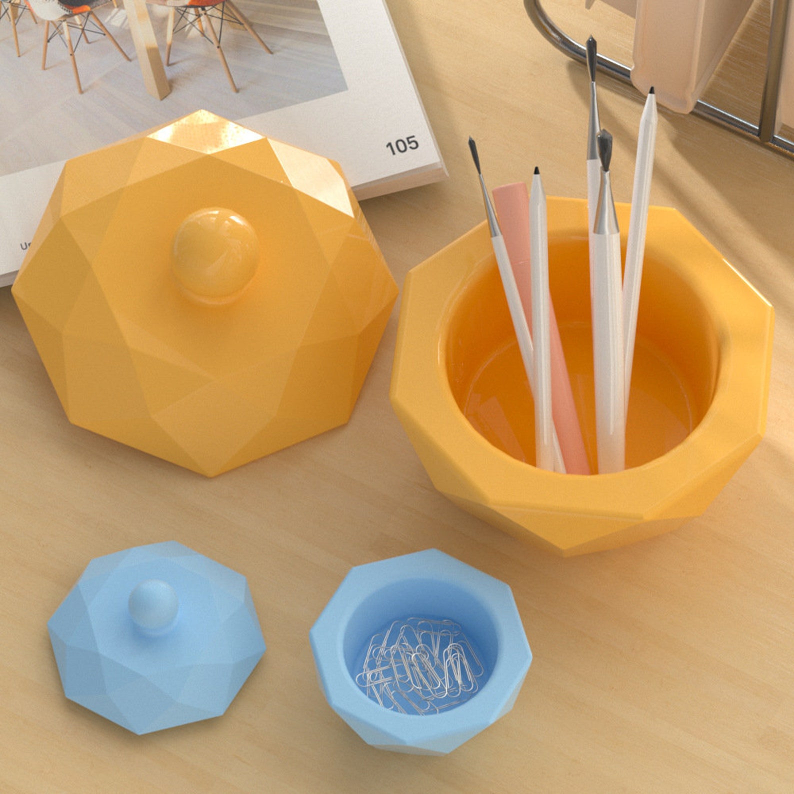 Candy Jar Silicone Mold-octagon Ring Box Mold-cement Plaster Candle ...