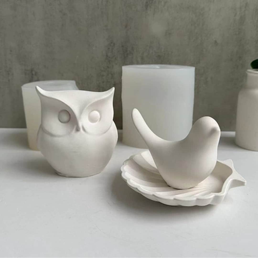 Cute Bird Owl Silicone Mold-little Bird Mold-animal Home Decor Mold ...
