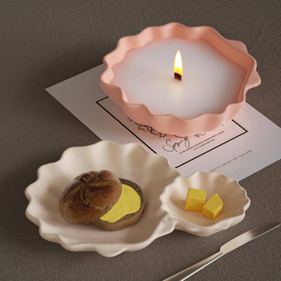 Sea Shell Tray Silicone Mold-shell Trinket Dish Mold-seashell Candle ...