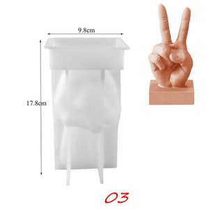 Cool Hand Gesture Silicone Mold-large Hand Finger Resin Mold-ok Victory ...
