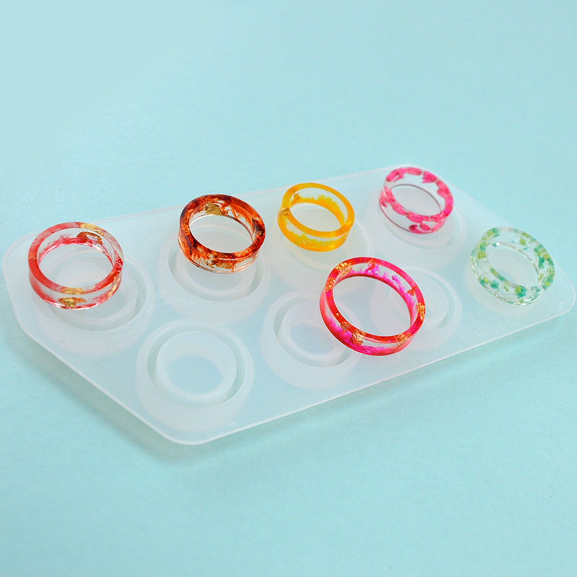 Flat Ring Silicone Mold-circular Ring Resin Mold-ring Jewelry Making ...