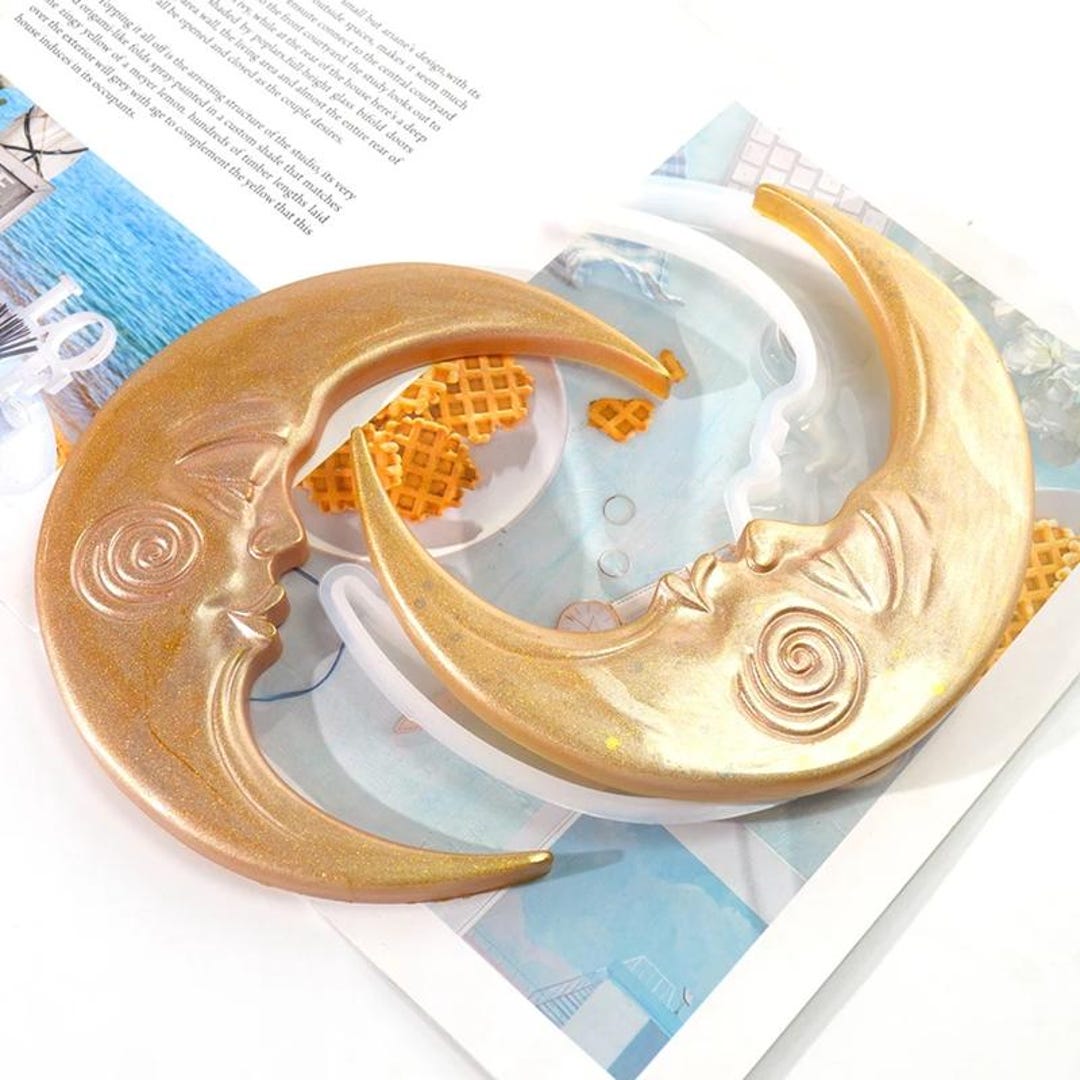 2pcs/set Moon Face Silicone Mold-crescent Moon Face Resin Mold-moon ...