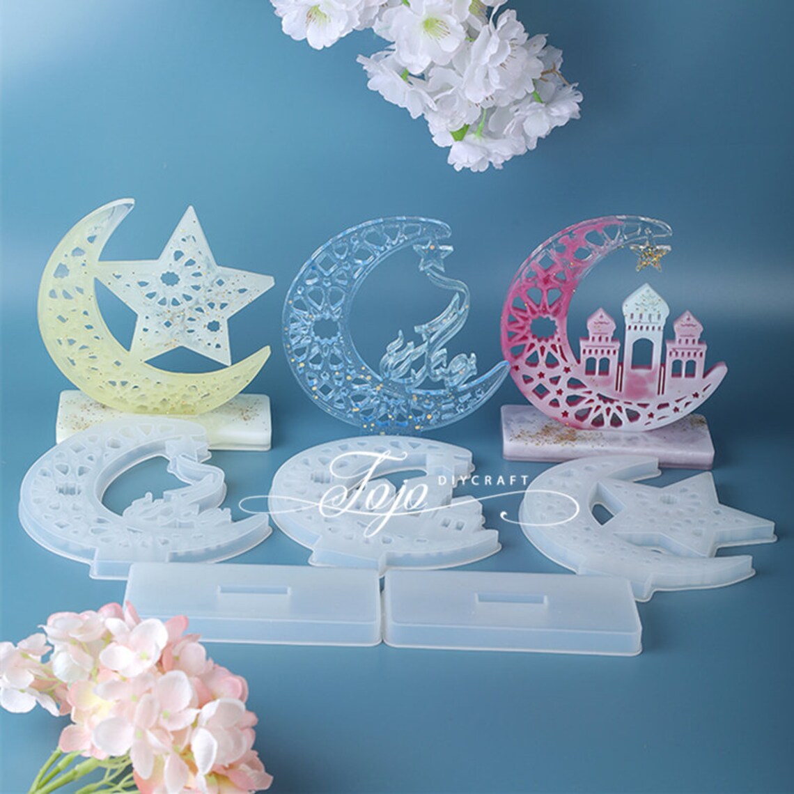 Moon Star Mold-moon Castle Mold-moon Stand Mold-resin Silicone - Etsy