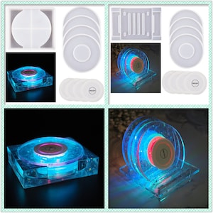 Luminous Disc Coaster Mold-cd Coaster Resin Mold-round Coaster Silicone ...