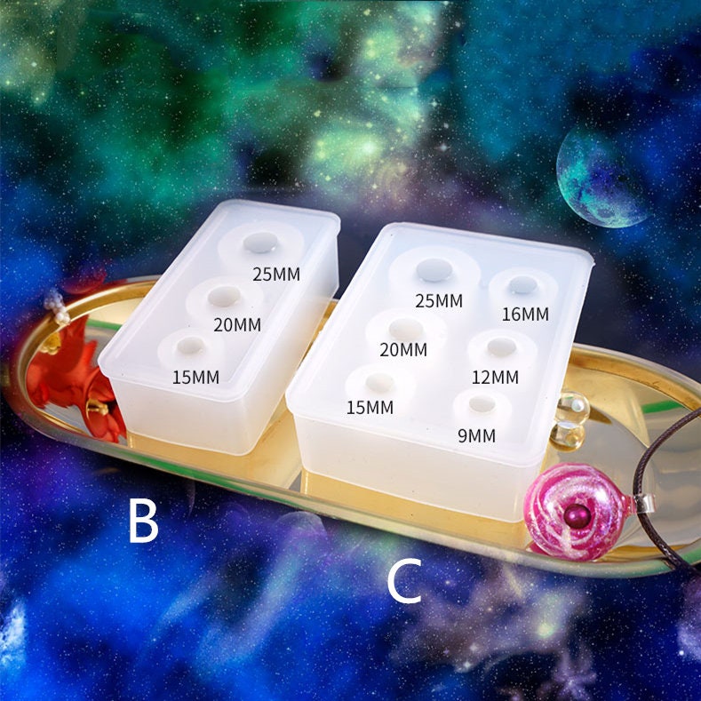 Round Ball Bracket Resin Mold-sphere Ball Mold-starry Universe - Etsy