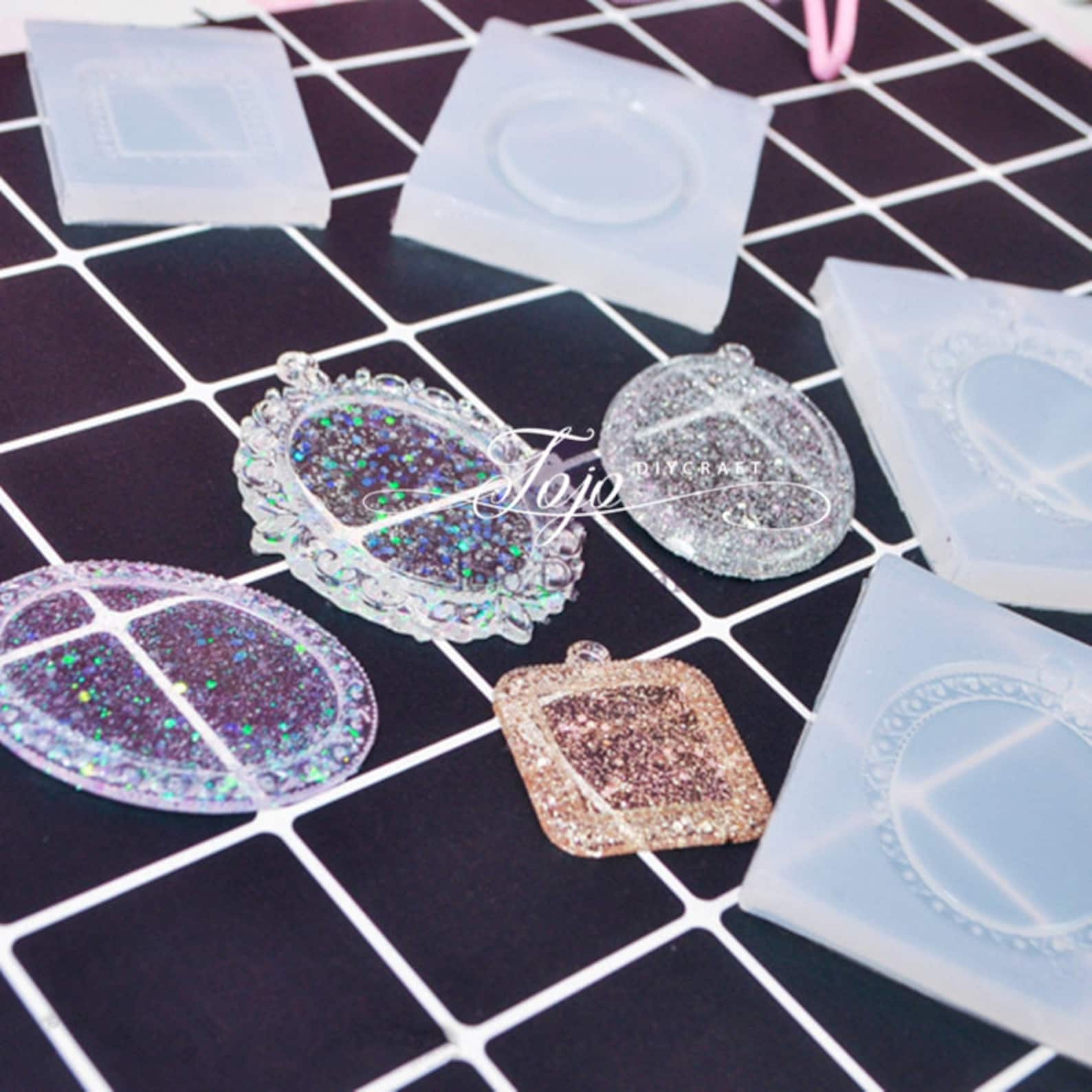 Gemstone Photo Frame Mold-round Frame Resin Mold-silicone Mold - Etsy