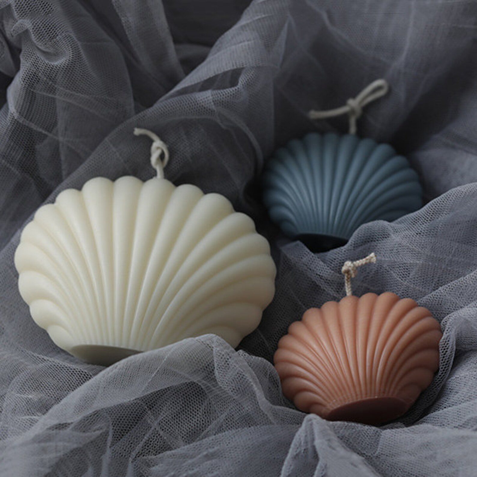 3D Shell Candle Silicone Mold-sea Shell Candle Mold-seashell Candle ...