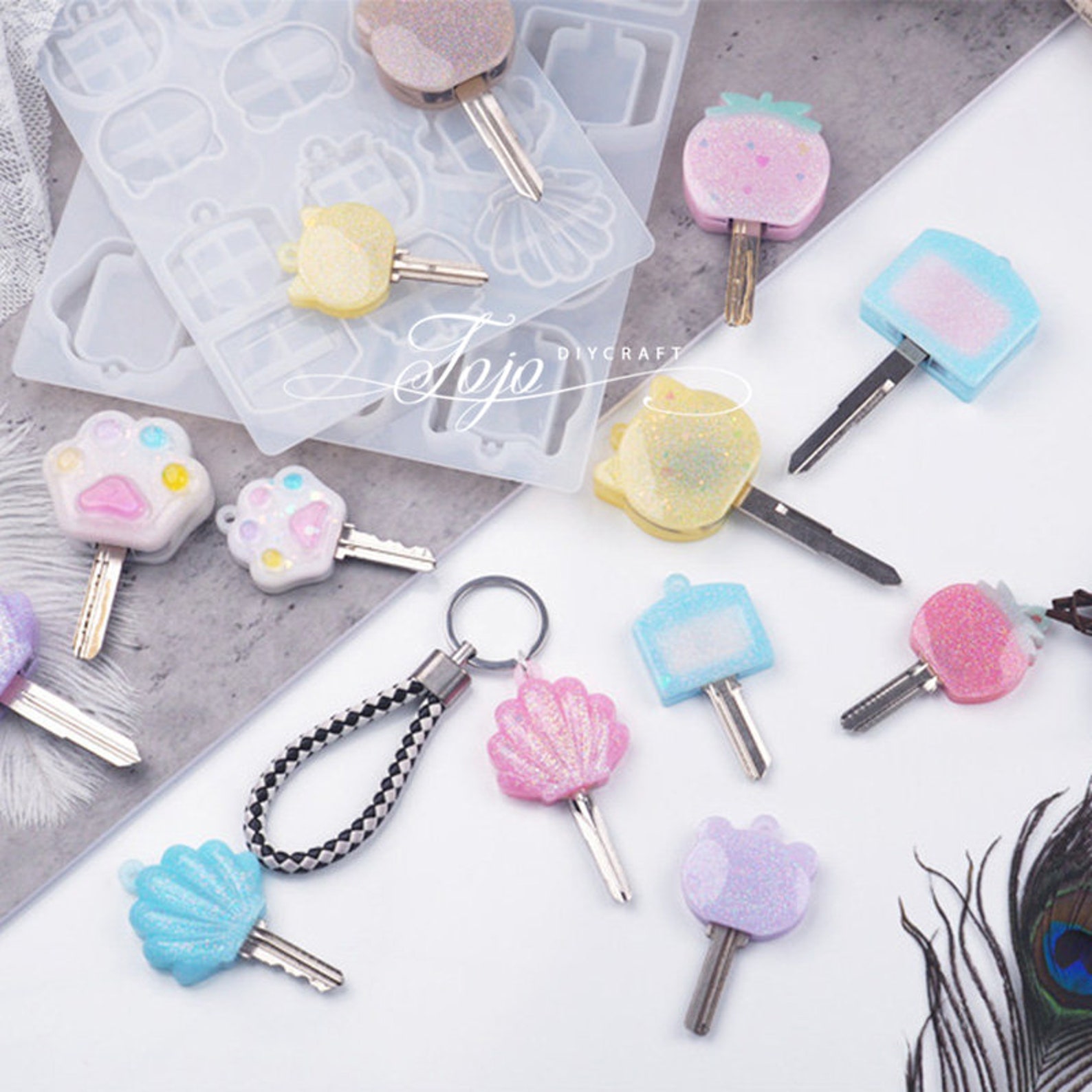 Key Protector Resin Mold-cat Paw Keychain Mold-key Handle Cover Mold ...