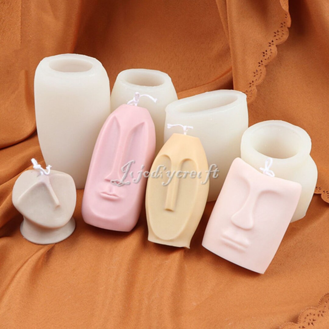 Abstract Face Portrait Candle Mold-simple Face Candle Mold-portrait ...