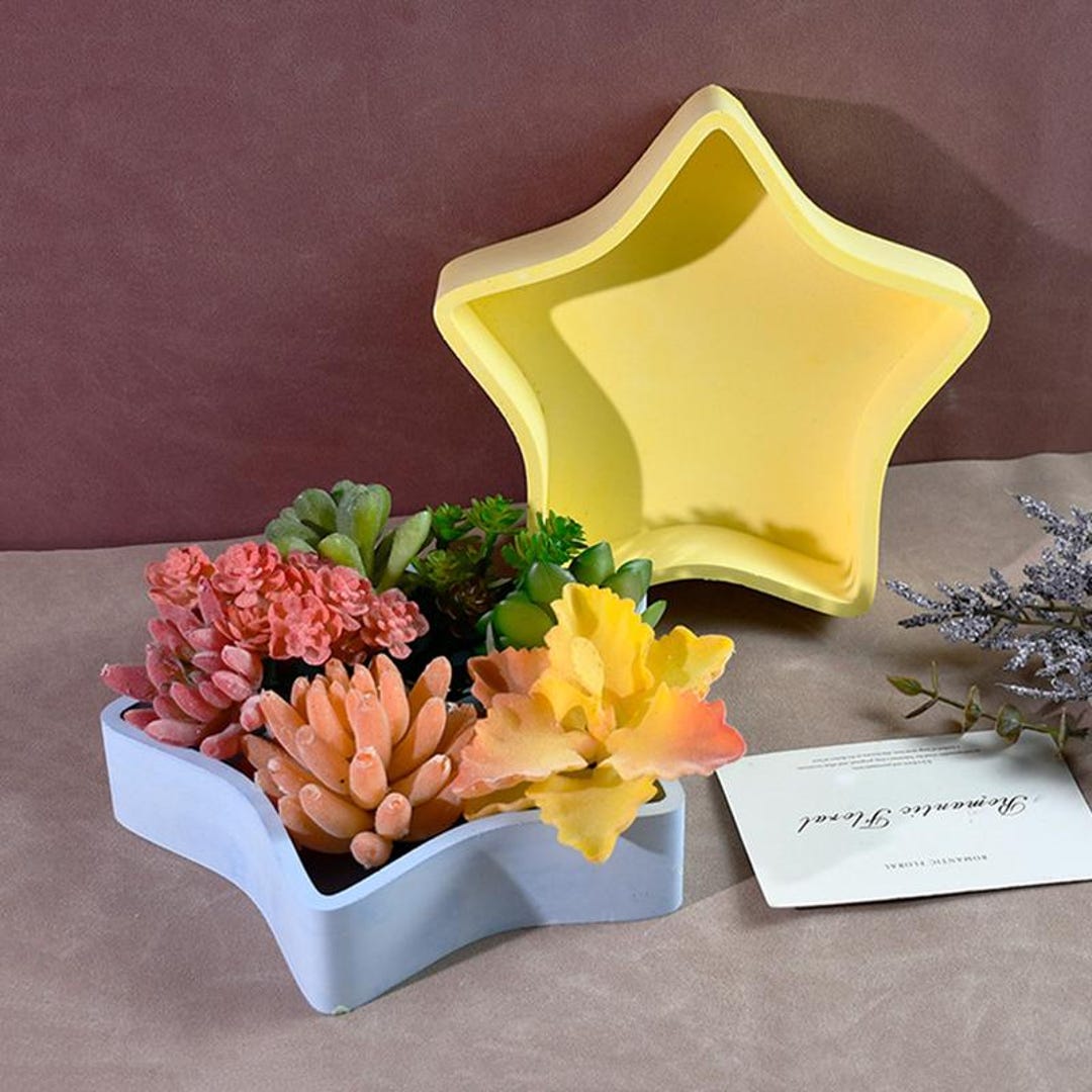Star Shape Tray Silicone Mold-star Storage Box Resin Mold-star ...