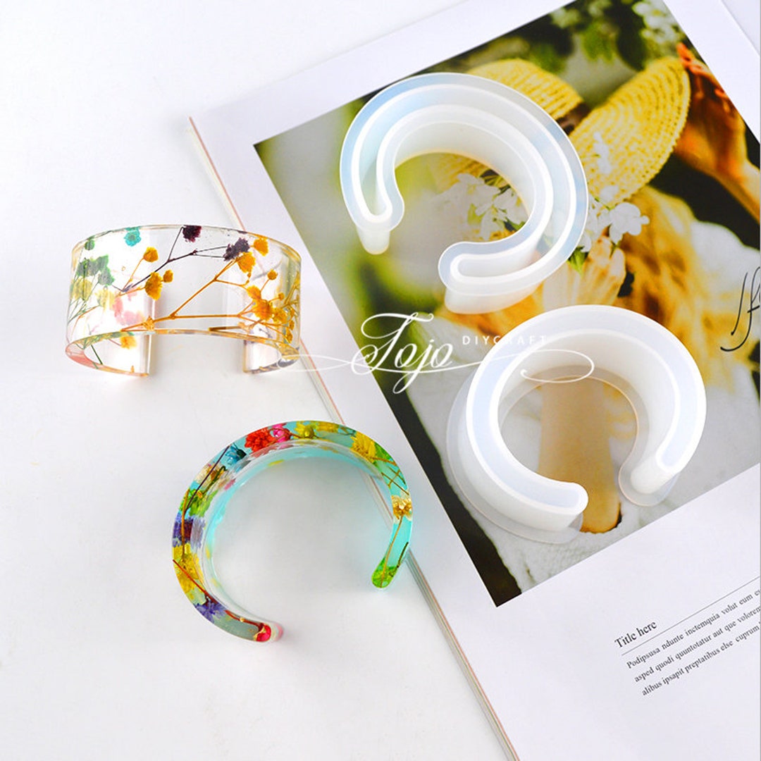 Semi-opening C Shaped Bracelet Mold-fashion Bangle Silicone Mold ...