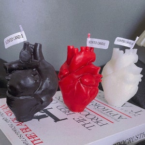 Human Heart Candle Silicone Mold-organ Heart Candle Mold-halloween ...