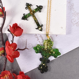Shiny Cross Silicone Mold-cross Keychain Resin Mold-fashion Cross ...
