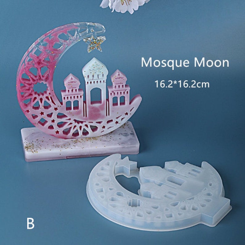 Moon Star Mold-moon Castle Mold-moon Stand Mold-resin Silicone - Etsy
