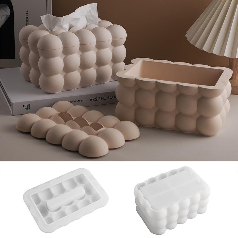 Rectangle Tissue Box Silicone Mold-bubble Tissue Box Mold-tissue Holder ...