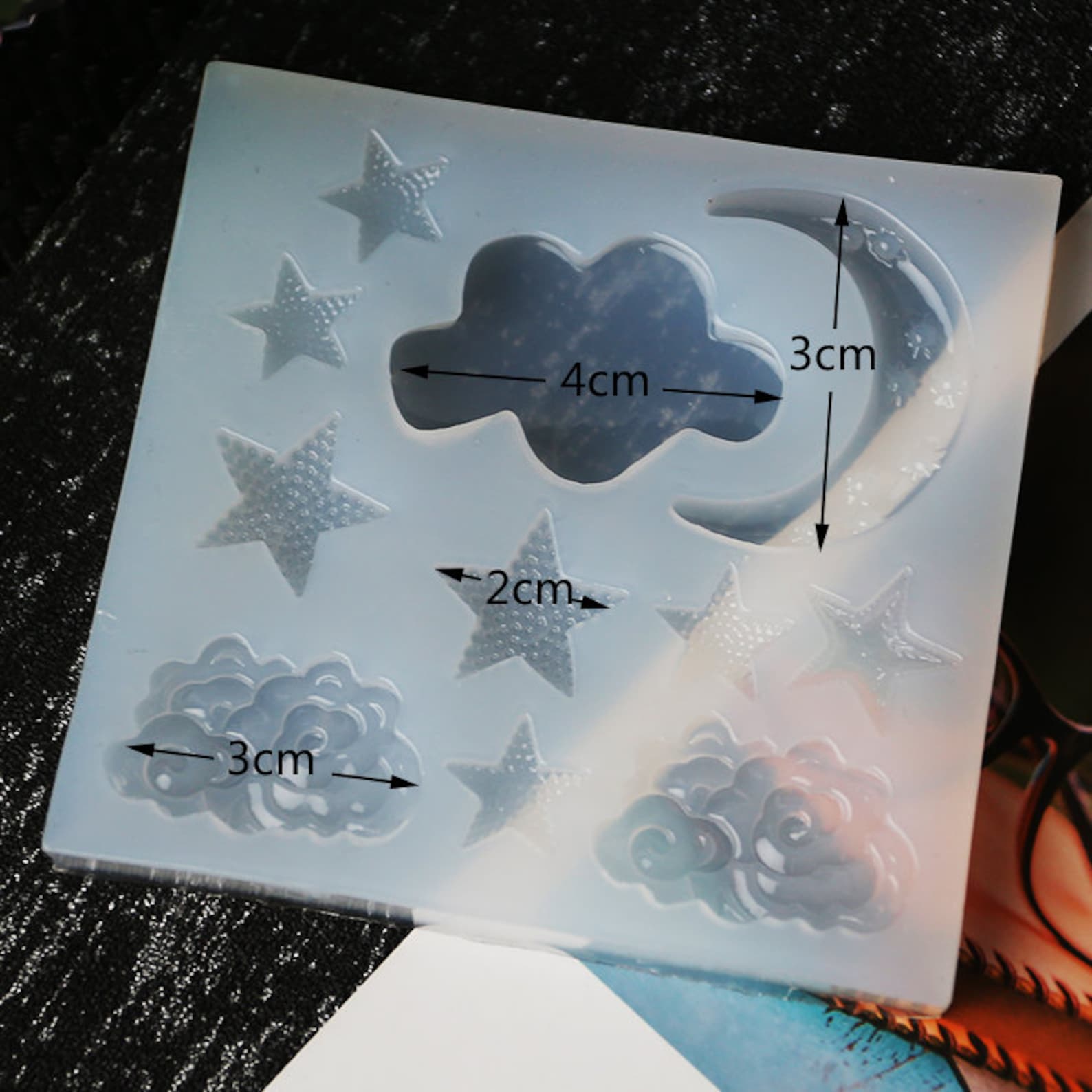 Colorful Cloud Silicone Mold-cute Moon Star Mold-auspicious - Etsy