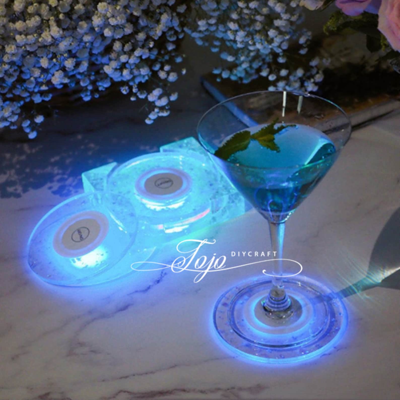 Luminous Disc Coaster Mold-cd Coaster Resin Mold-round Coaster - Etsy