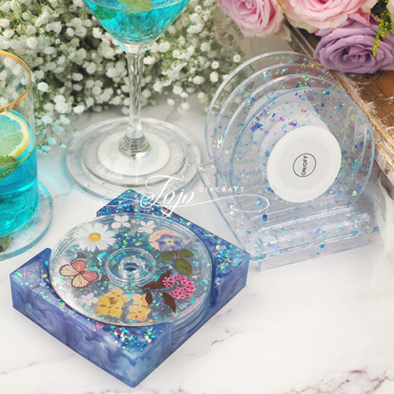 Luminous Disc Coaster Mold-cd Coaster Resin Mold-round Coaster Silicone ...