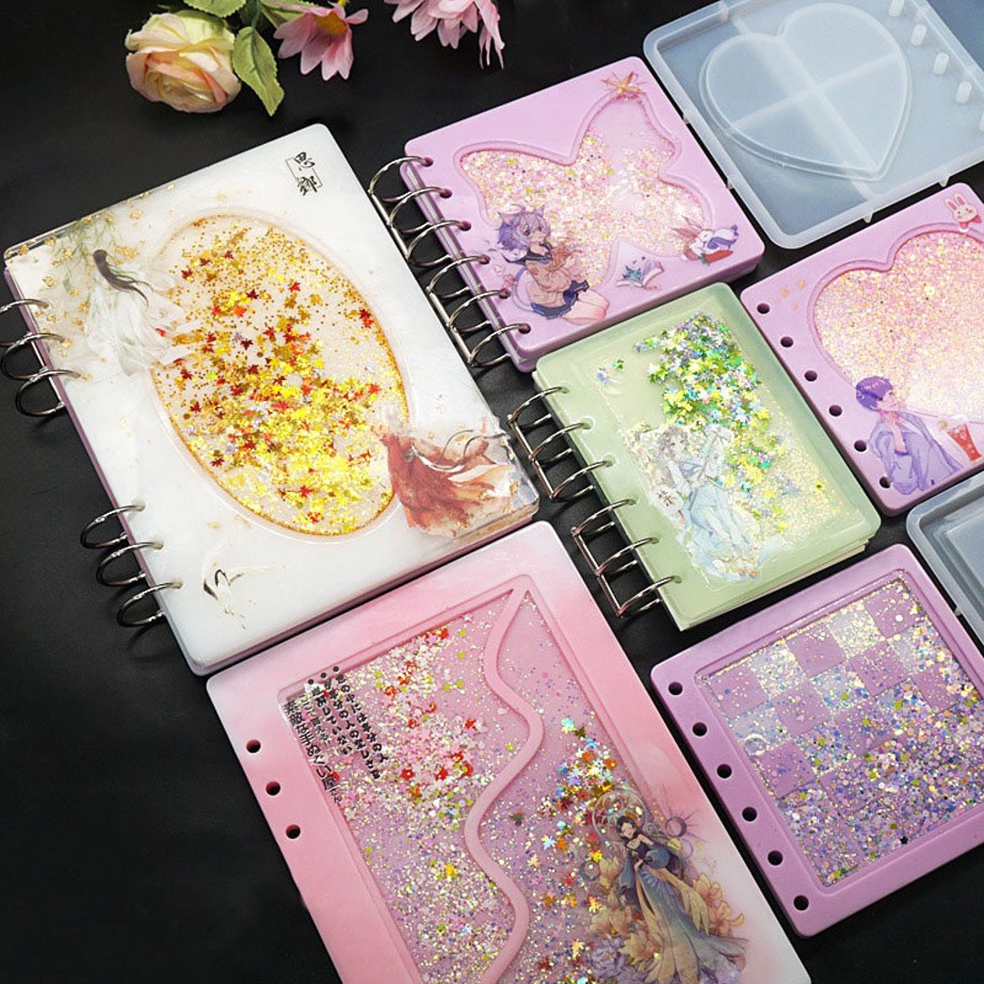 A5 A6 A7 Notebook Cover Quicksand Silicone Mold-notebook Cover Shaker ...