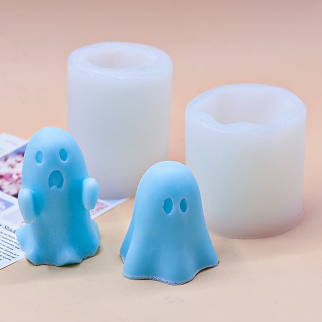 3D Ghost Candle Silicone Mold-cute Ghost Candle Mold-halloween Ghost ...