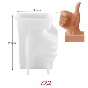 Cool Hand Gesture Silicone Mold-large Hand Finger Resin Mold-ok Victory ...