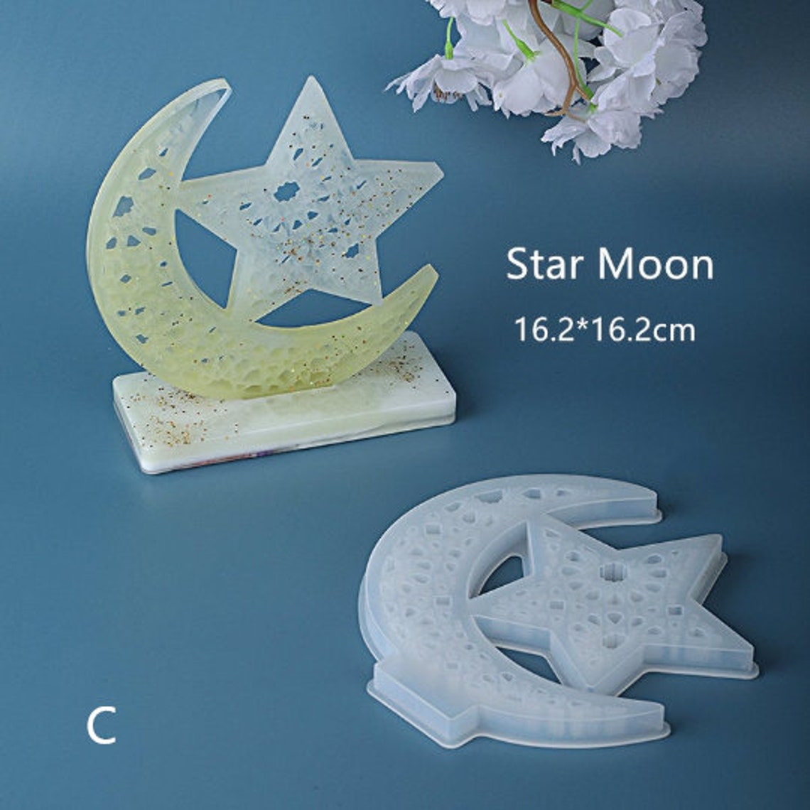Moon Star Mold-moon Castle Mold-moon Stand Mold-resin Silicone - Etsy