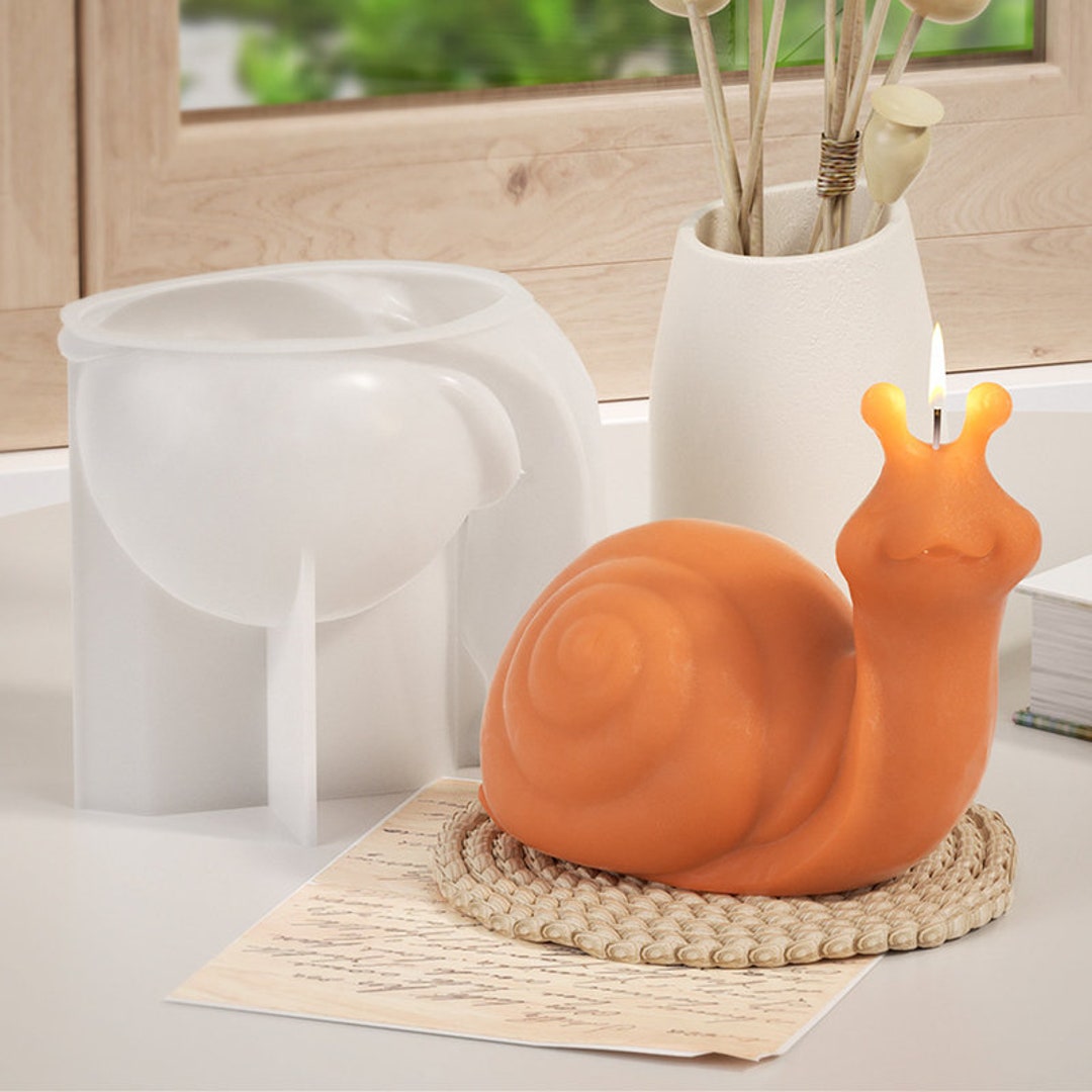 Snail Candle Silicone Mold-large Snail Candle Mold-animal Snail Resin ...