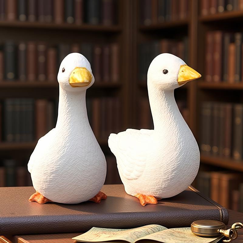 Concrete Goose Statue - Etsy