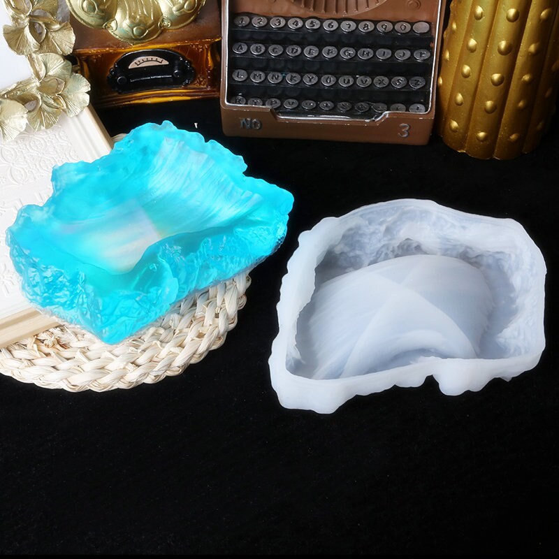 Crystal Cluster Ashtray Resin Mold-large Crystal Stone Silicone Mold ...