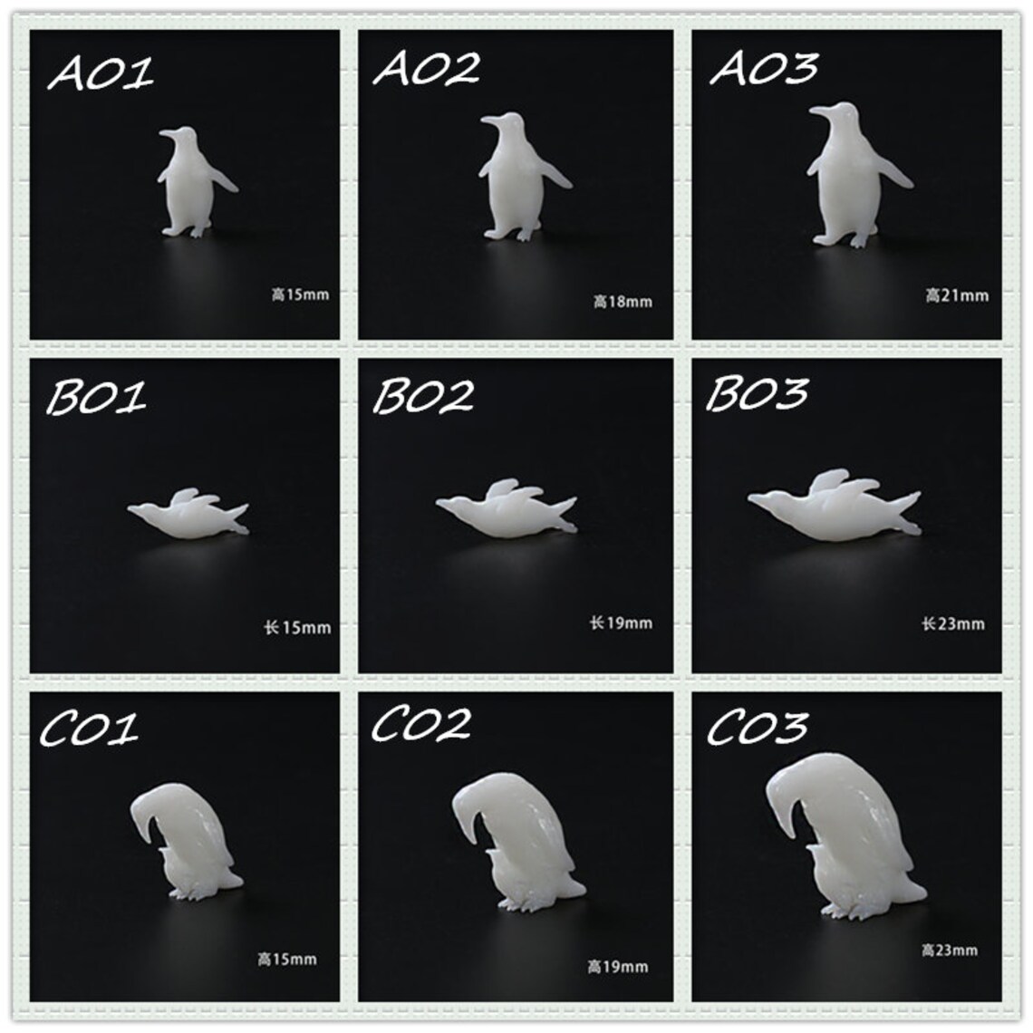 3D Penguin Filler Model-penguin Model for Silicone Mold-penguin Filling ...