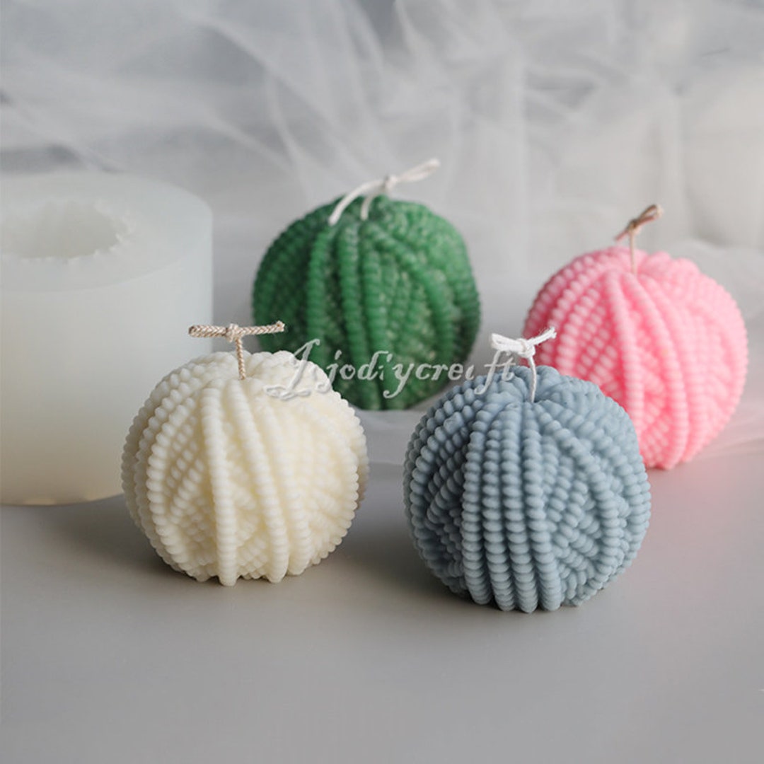 Yarn Ball Candle Mold-knitting Wool Sphere Candle Mold-wool Ball Candle ...