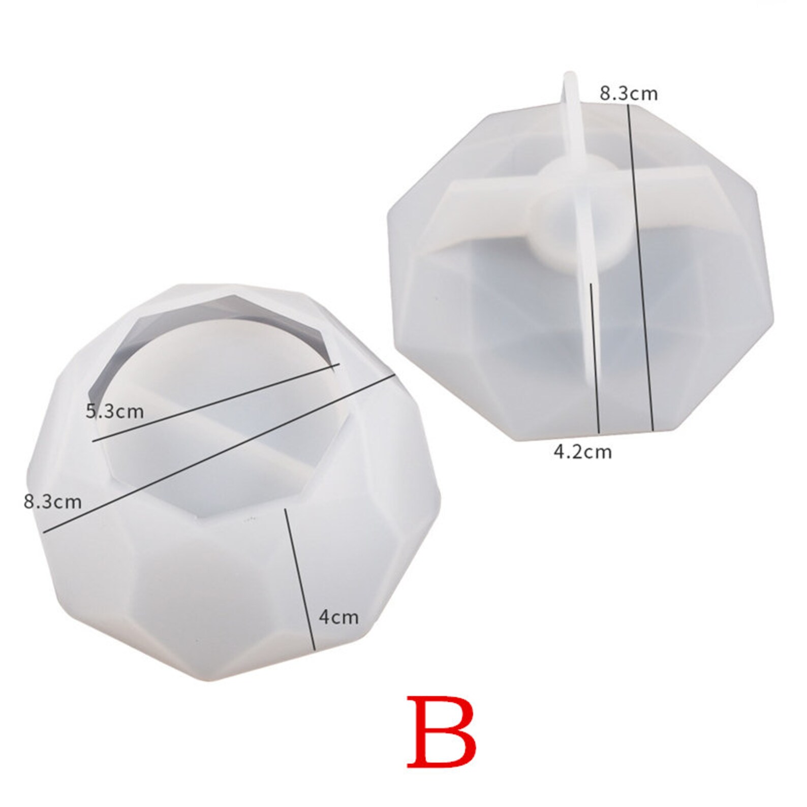 Candy Jar Silicone Mold-octagon Ring Box Mold-cement Plaster Candle ...