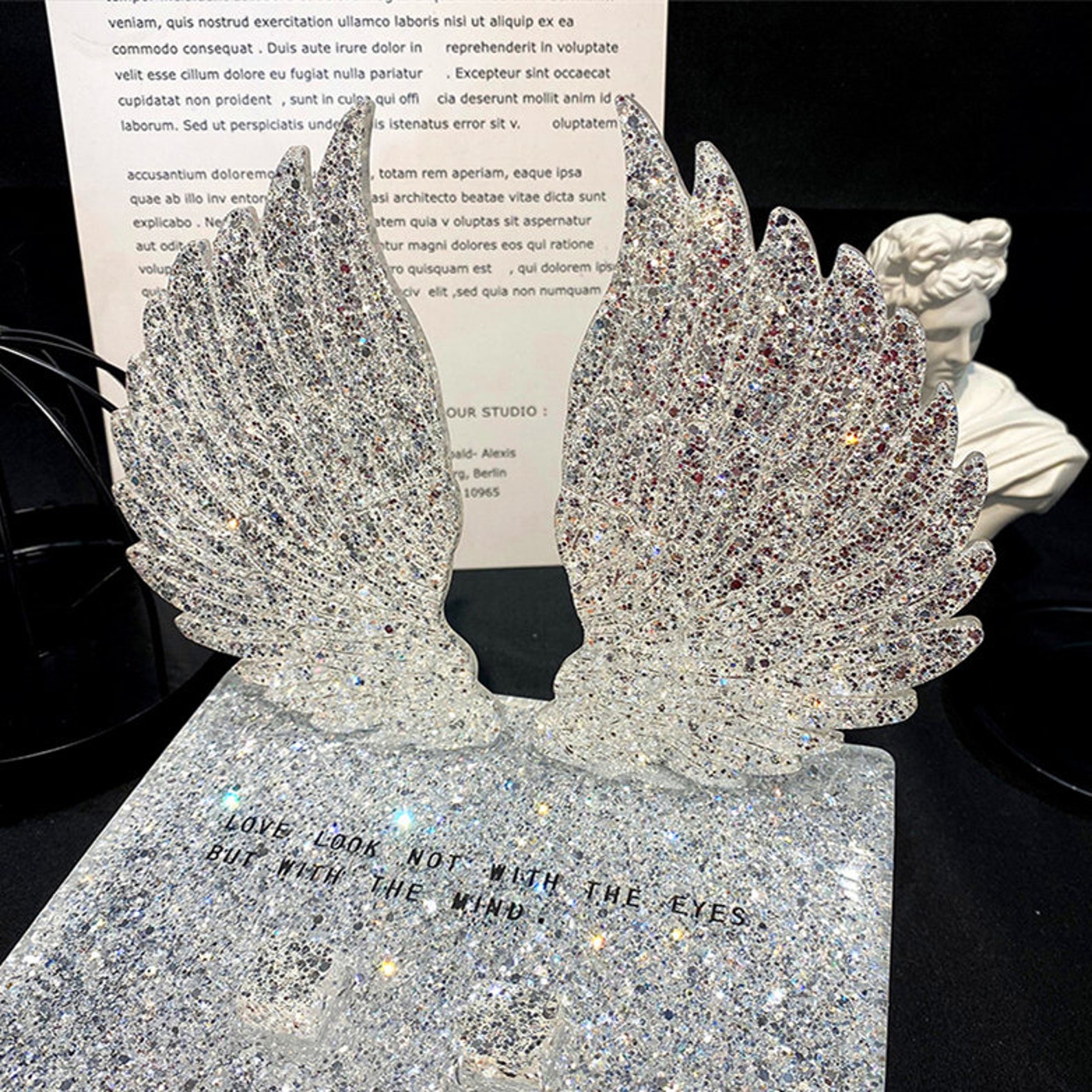 Large Angel Wings Silicone Mold-angel Wings Resin Mold-creative Bookend ...