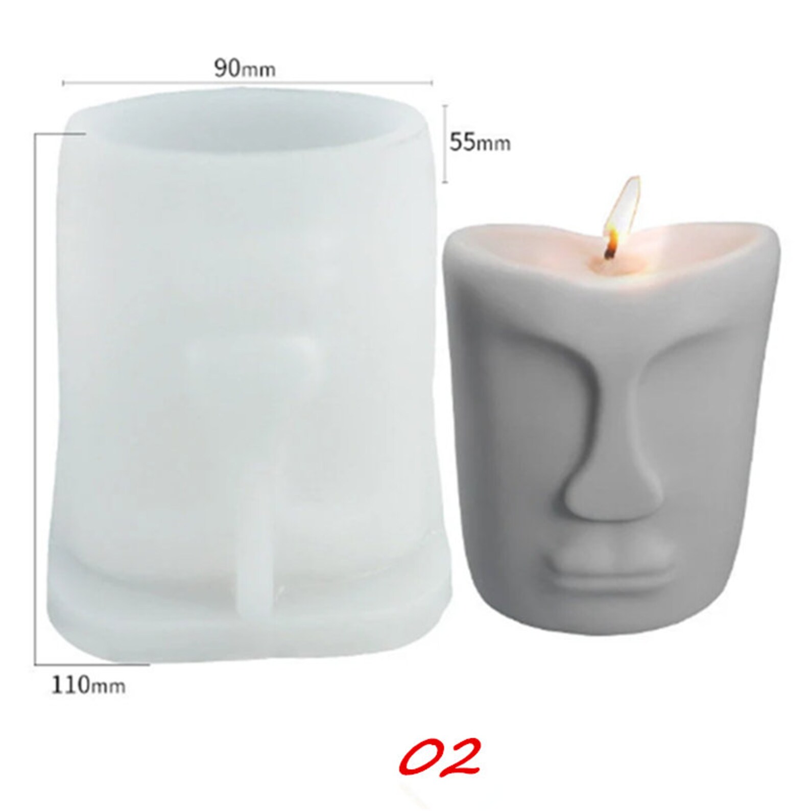Abstract Face Portrait Candle Mold-simple Face Candle Mold-portrait ...