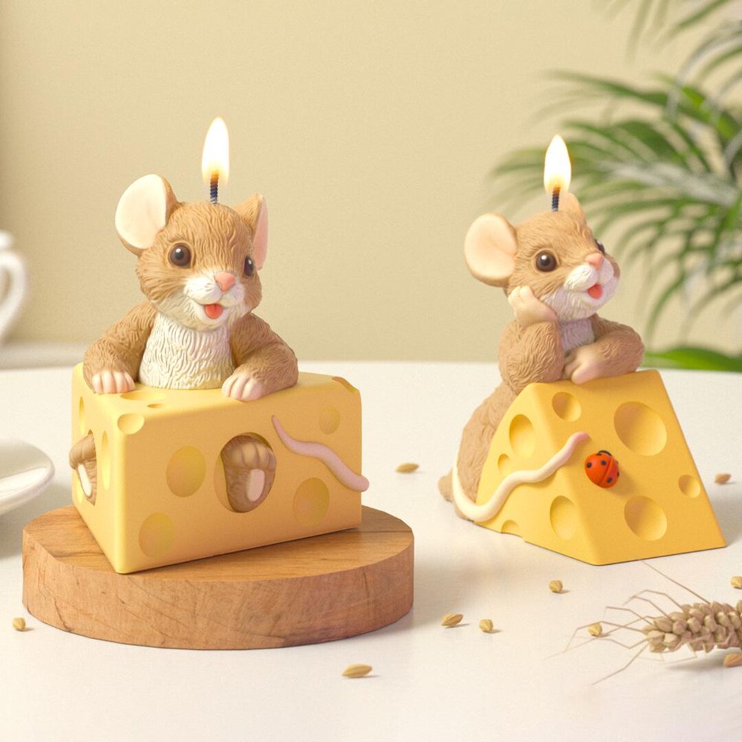 3D Mouse Fondant Silicone Mold-mouse Cheese Candle Mold-small Mouse ...